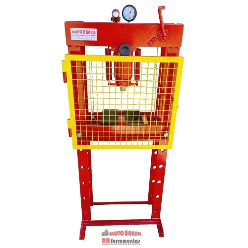PRENSA HIDRAULICA 20 TONELADAS COM TELA PROTEÇÃO NR 12 | Moto Brasil ...
